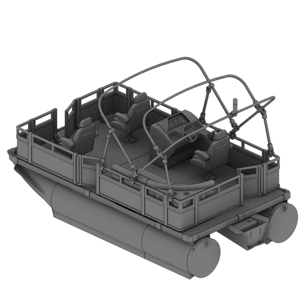 1/10th Scale 16′ Pontoon Layout A | Spyker Workshop