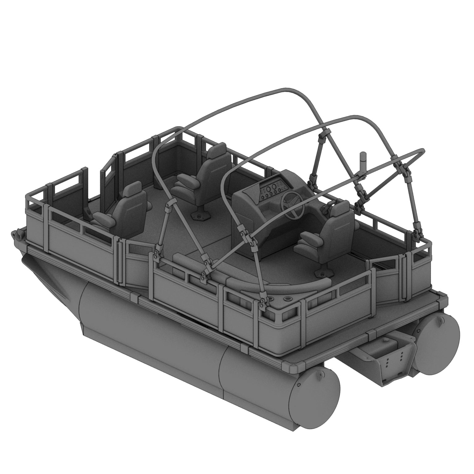 1/10th Scale 16′ Pontoon Layout A | Spyker Workshop