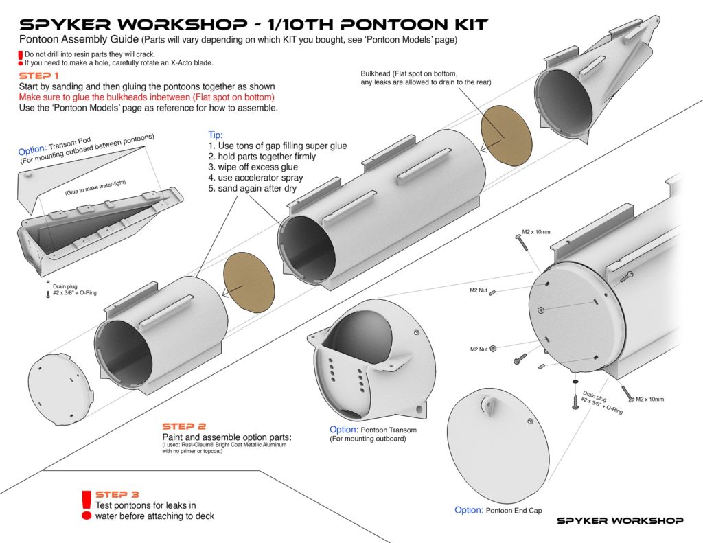 Pontoons Transom (x1) | Spyker Workshop