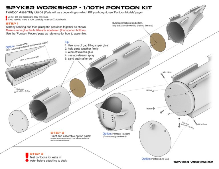 Pontoons Transom (x1) | Spyker Workshop